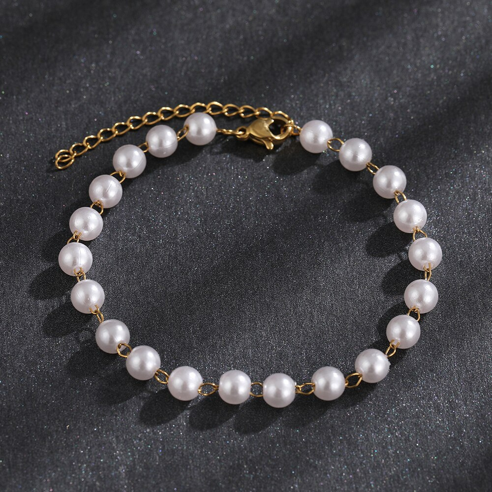 Pearl bracelet - gold