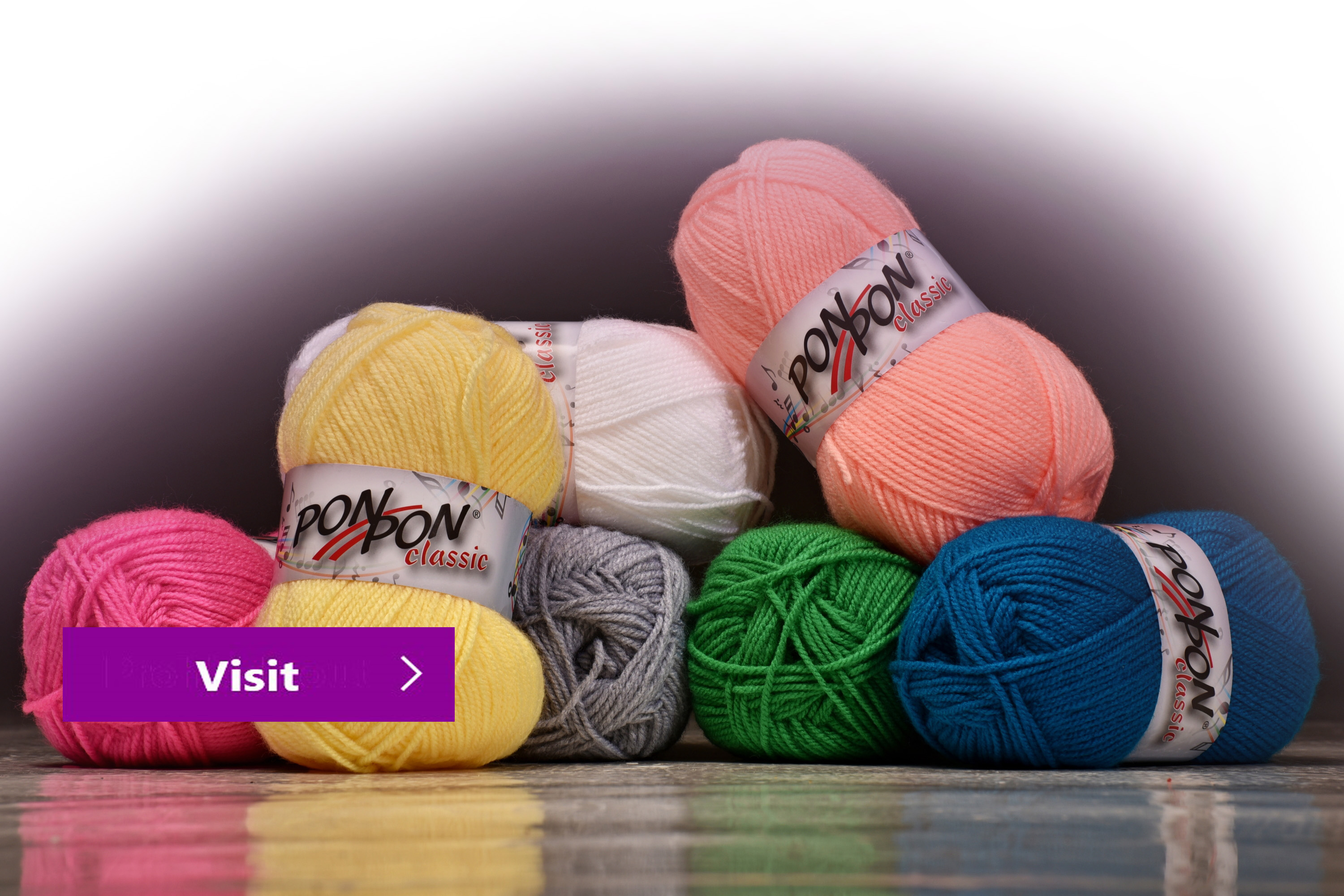 Knitting yarn Elian, PonPon, Nako