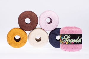 Cotton yarn Scarlet for knitting and crocheting on Elian.eu