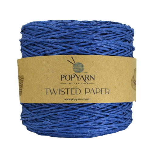 Paper yarnTwisted paper B532 - blue, 250g 255m for macrame