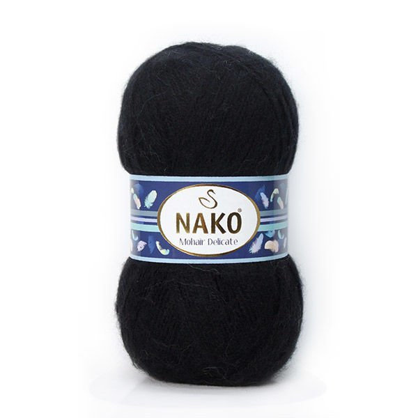 Knitting yarn Nako Mohair Delicate 6130 - black